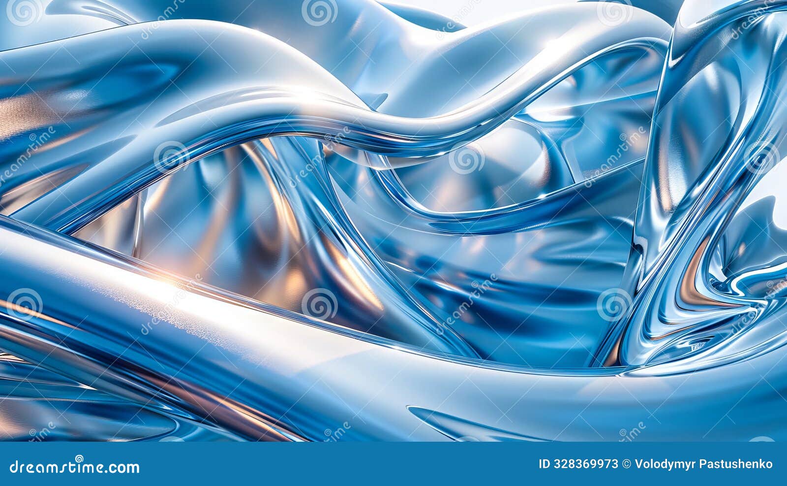 A Close Up of a Blue and Silver Abstract Background Stock Image - Image ...