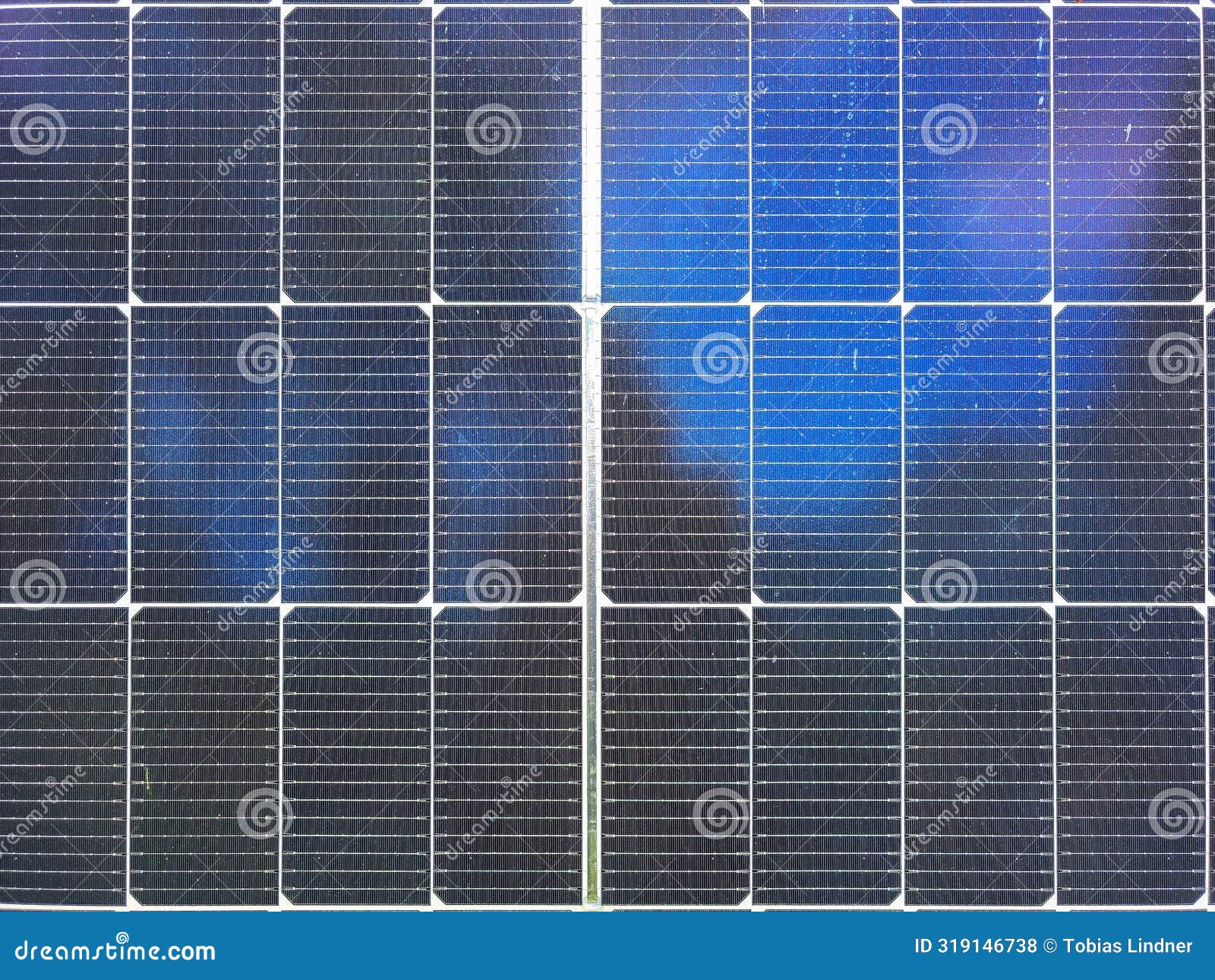Close-up of Solar Panel Surface with Visible Cell Structur Stock Photo ...