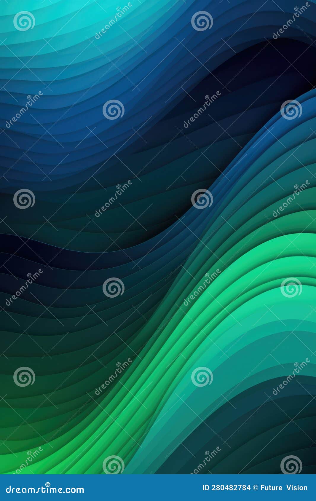 Close Up of Blue To Green Seamless Wave Pattern, Created Using ...