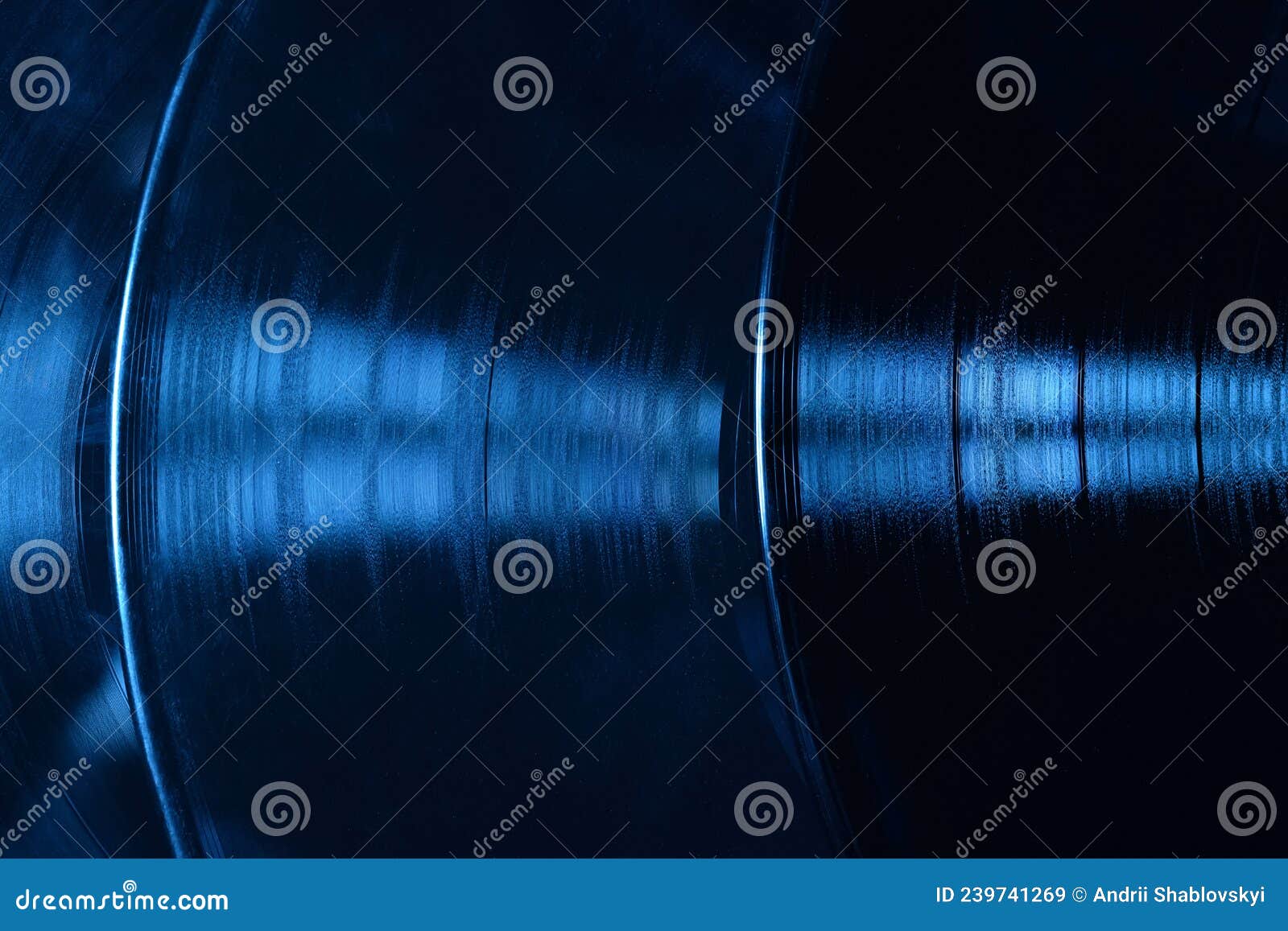 Close-up of Blue Vinyl. Blue Background Texture of Vinyl Records on a ...