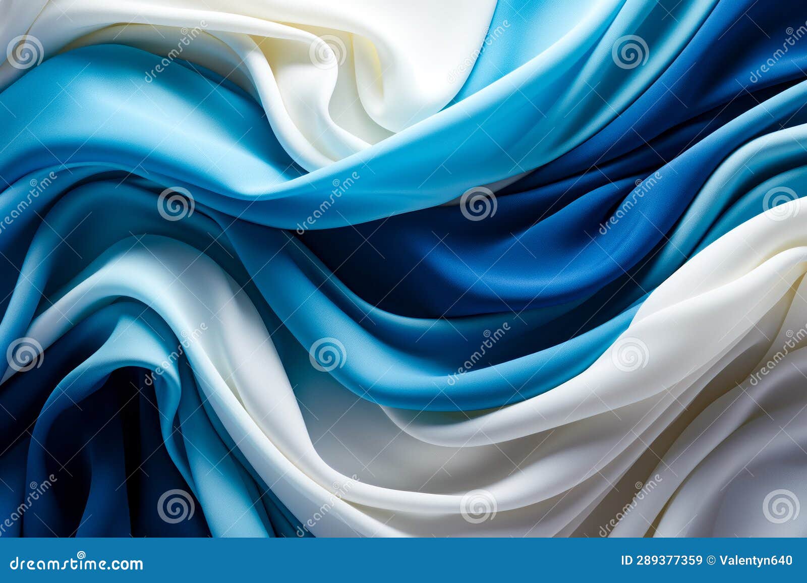 Close Up of Blue and White Fabric with White Background. Generative AI ...