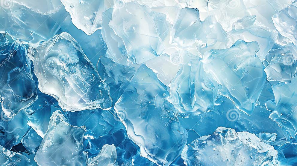 Close-Up of Blue and White Ice Texture Stock Photo - Image of chilly ...