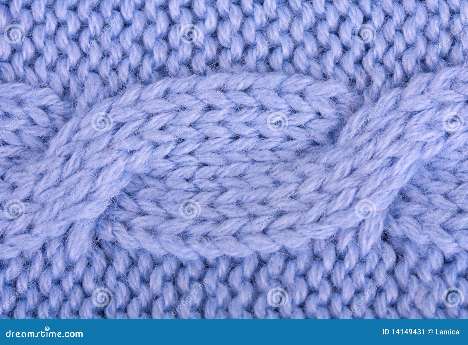 Close-up of a Blue Woolen Pattern Stock Image - Image of line, material ...