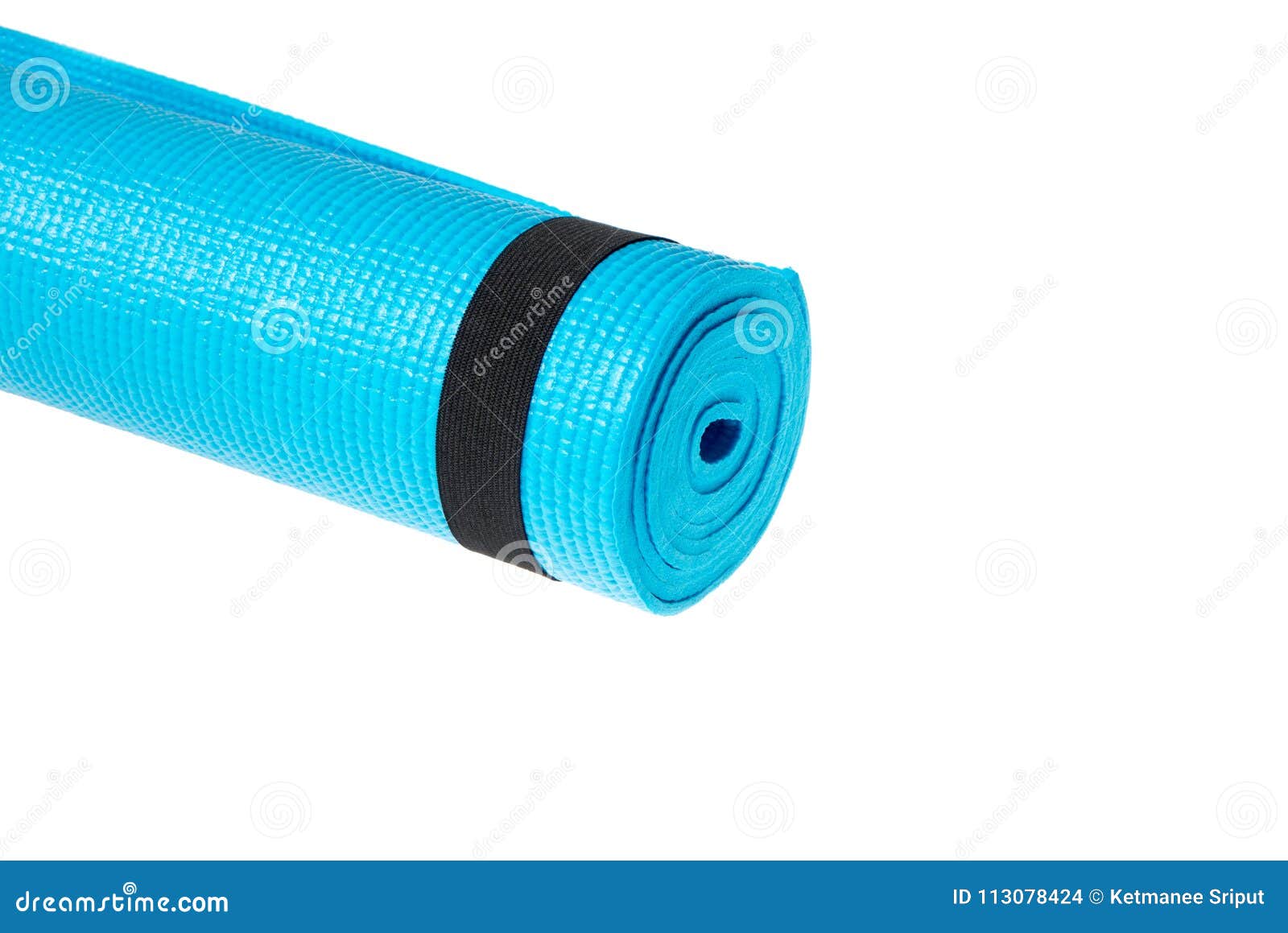 Yoga Mat Isolated on White Background Stock Photo - Image of healthy ...