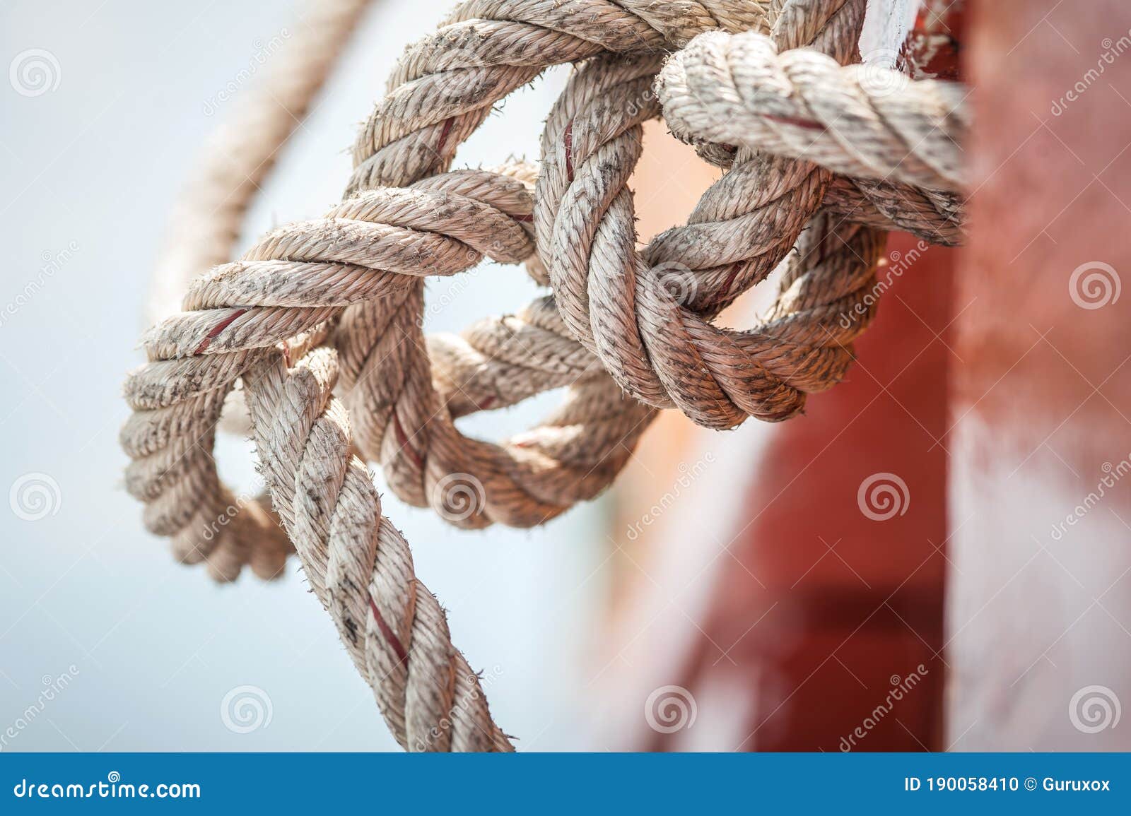 Close Up of Boat Rope on Boardside of the Ship Stock Photo - Image of ...