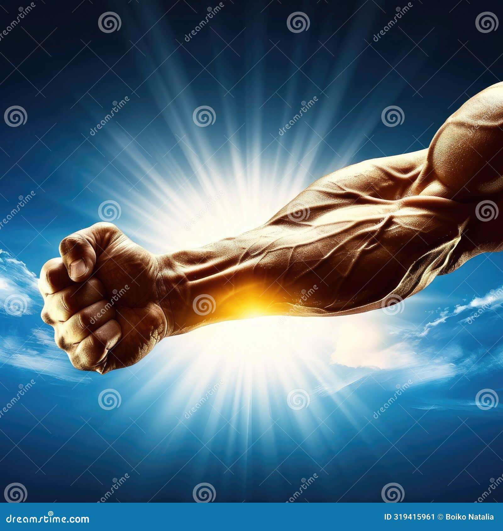 Close Up on a Bodybuilder Biceps,shoulder,arm Isolated Stock Image ...