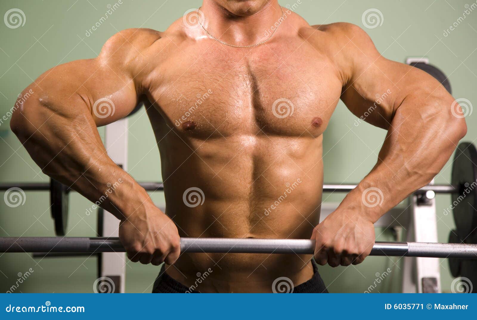 Bodybuilder Lifting Weights Stock Photography | CartoonDealer.com #16871420