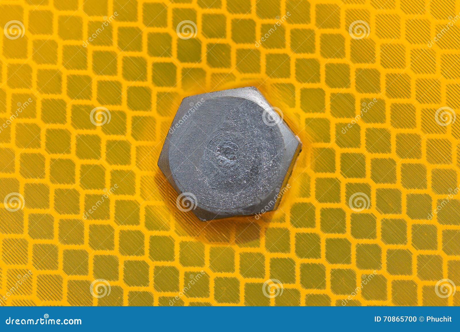 Close-up of the bolt head stock photo. Image of sign - 70865700