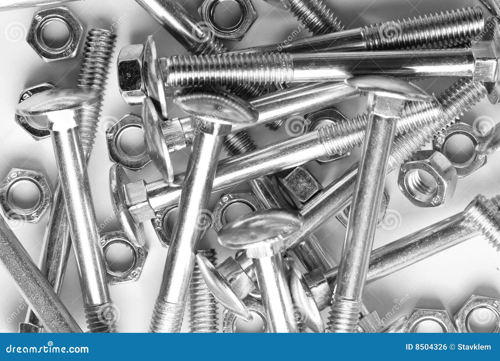 Close Up Bolts and Nuts Backround Stock Photo - Image of material, bolt ...