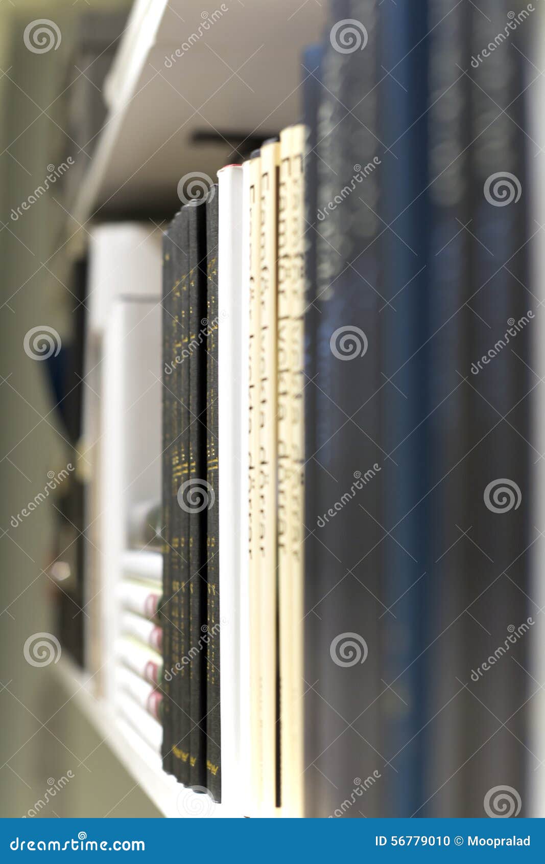 Close Up of Books in Book Shelf Stock Photo - Image of bookcase, shelf ...