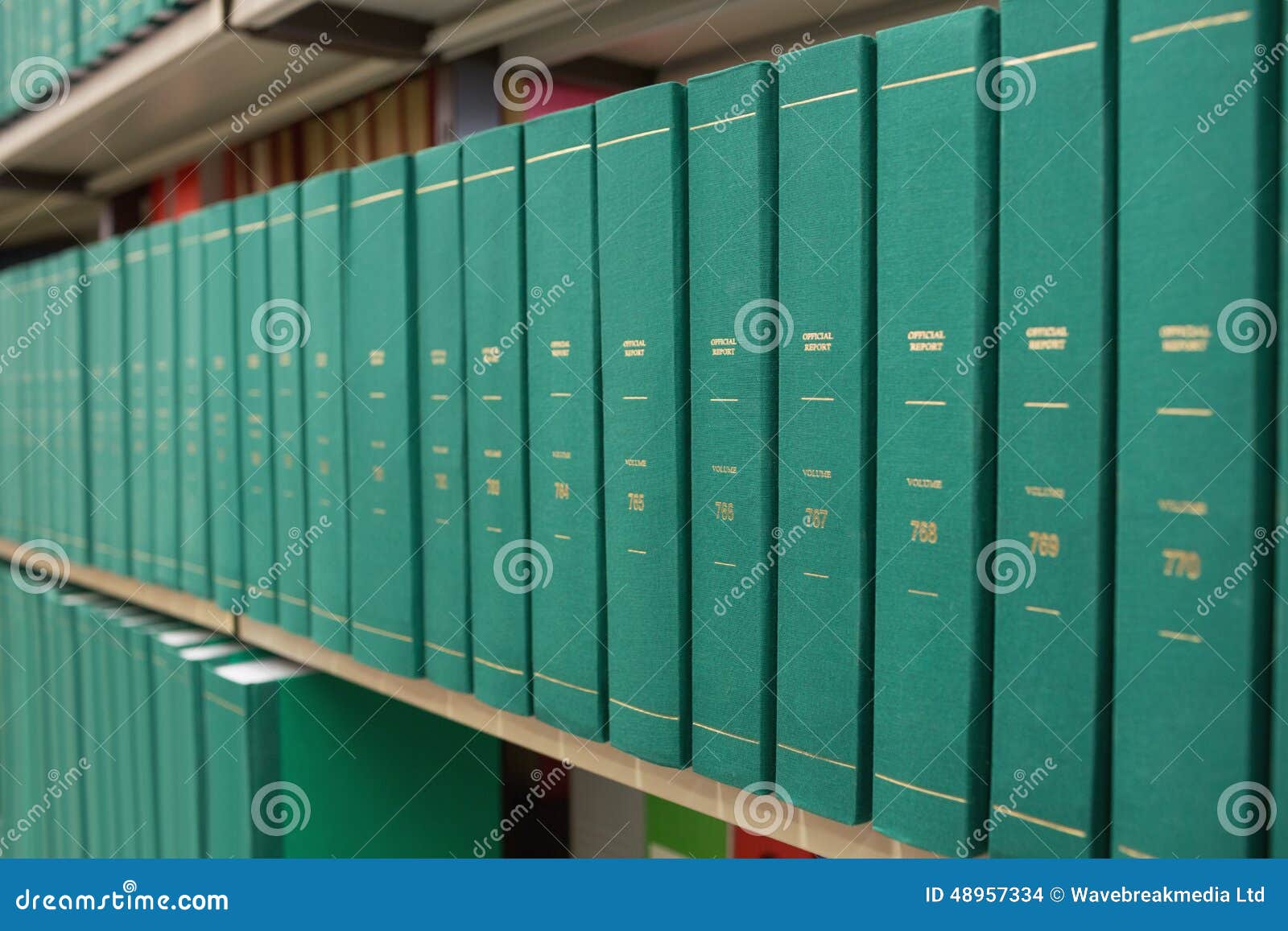 Close up of a bookshelf stock photo. Image of bookshelf - 48957334