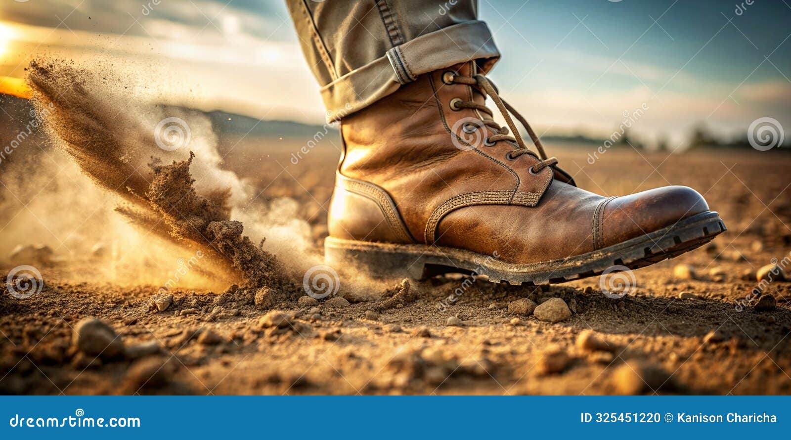 Boot Stepping On A Landmine Military And Security Themes Black And ...