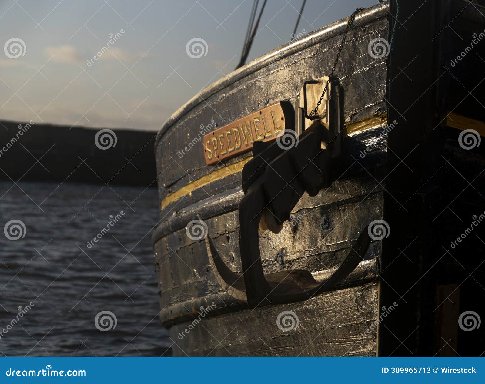 Close-up of the Bow of a Vintage Sailing Ship in Sharp Focus Stock ...