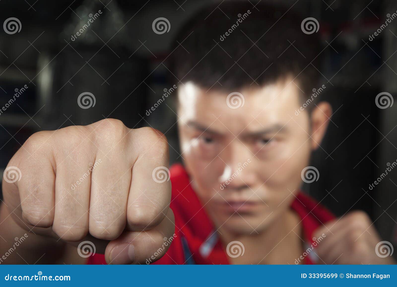 Close Up of Boxer Throwing a Punch at the Camera Stock Image - Image of ...