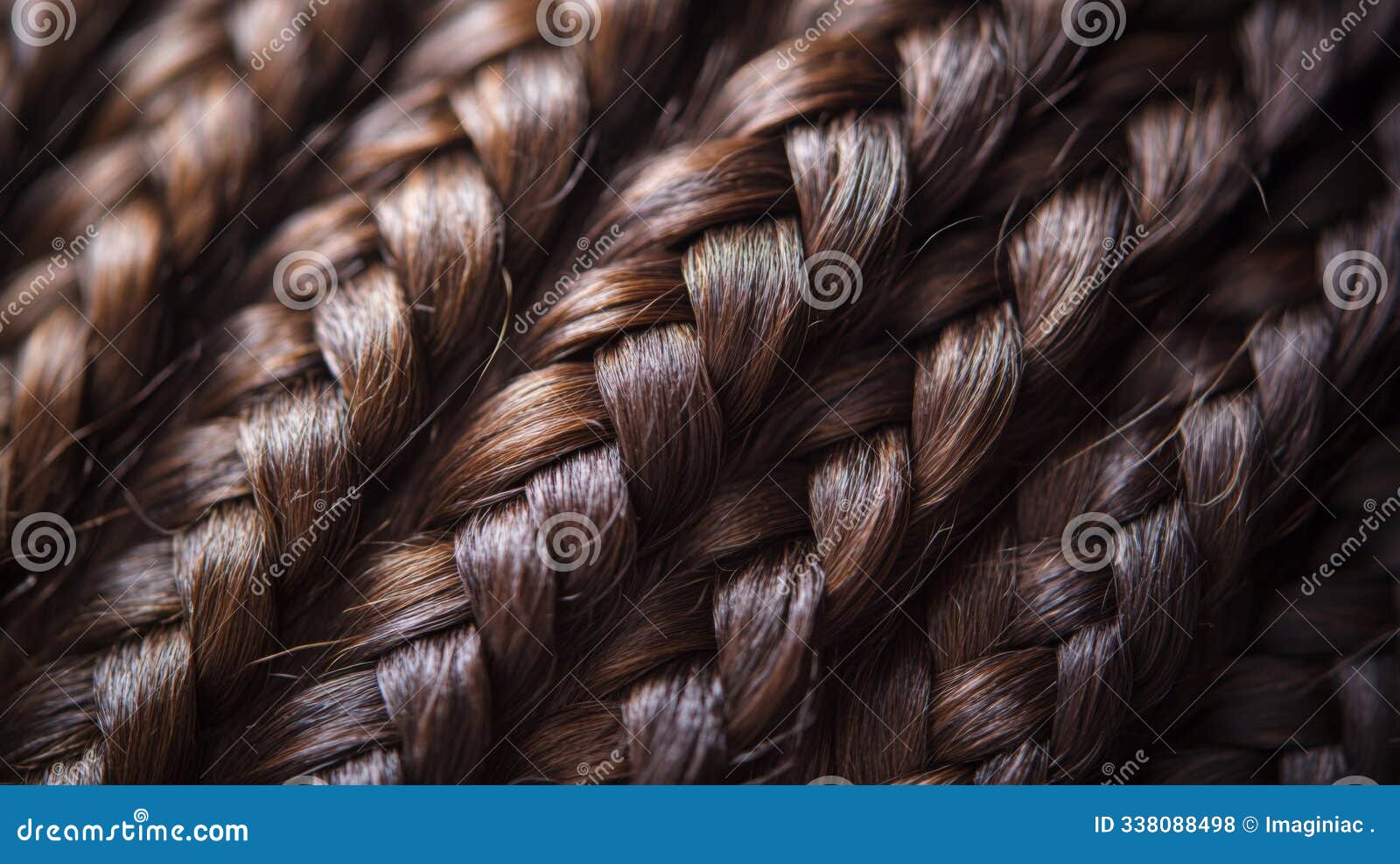 Close-up of a Braided Brown Hair Texture Stock Illustration ...