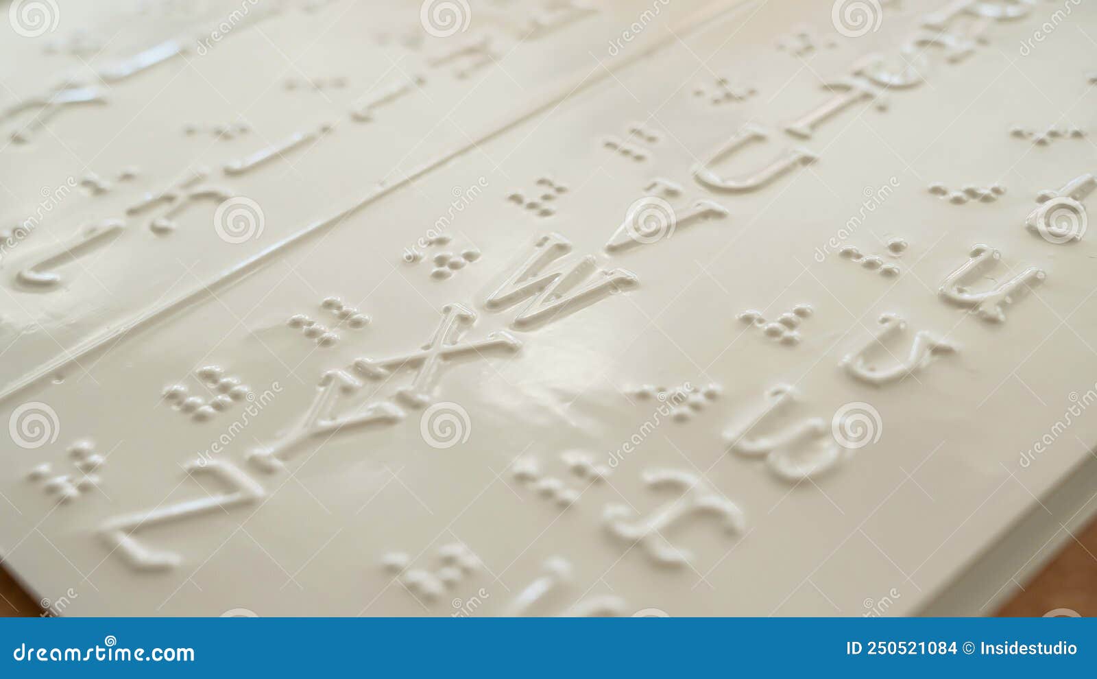 Close-up of a Braille Decoder with the English Alphabet. Stock Photo ...