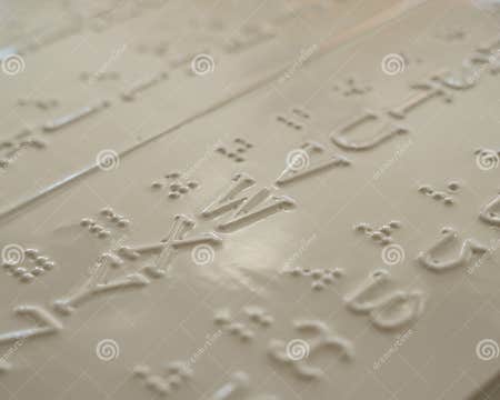 Close-up of a Braille Decoder with the English Alphabet. Stock Photo ...