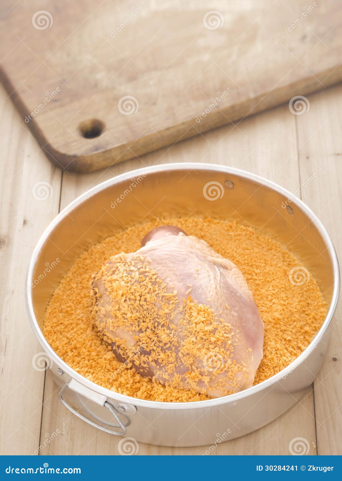 Breaded raw chicken breast stock image. Image of white - 30284241