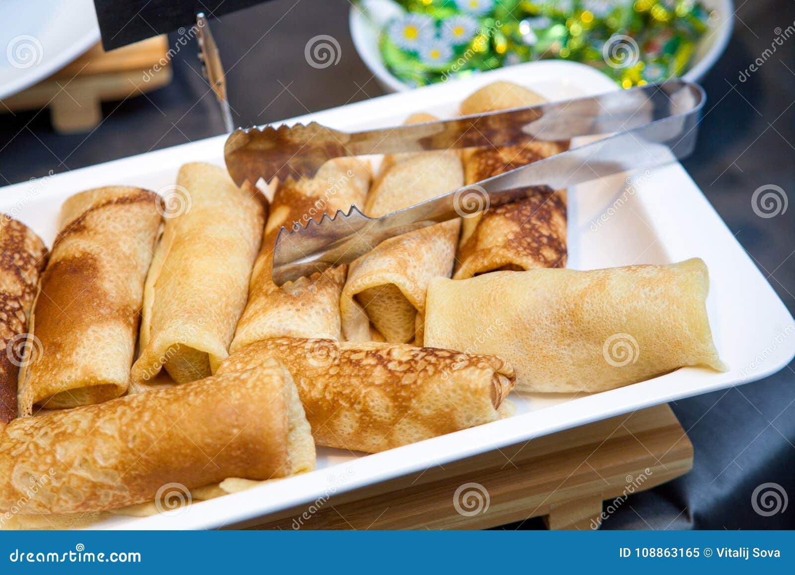 Close-up Breakfast on a Buffet: Stock Image - Image of background, dish ...