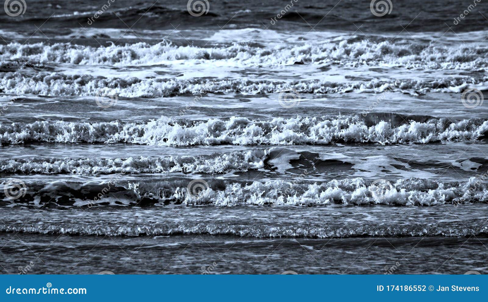 Close-up of Breaking and Raging Waves Stock Photo - Image of glassy ...