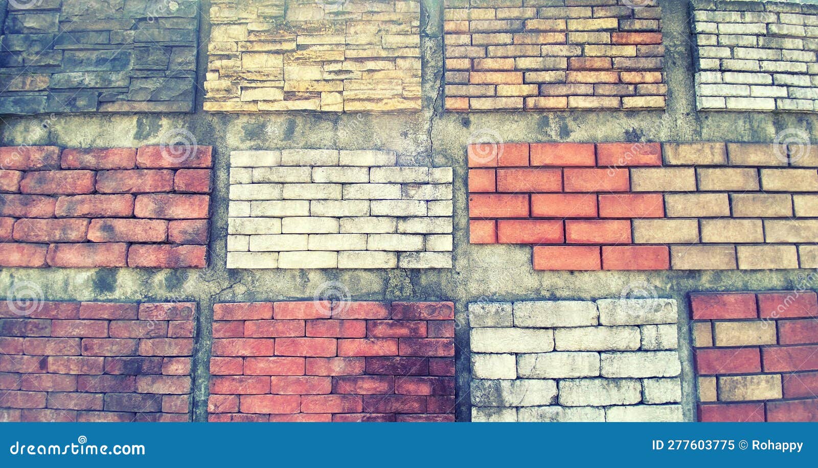 Close Up of Brick Wall, Example of Facing Material Stock Image - Image ...