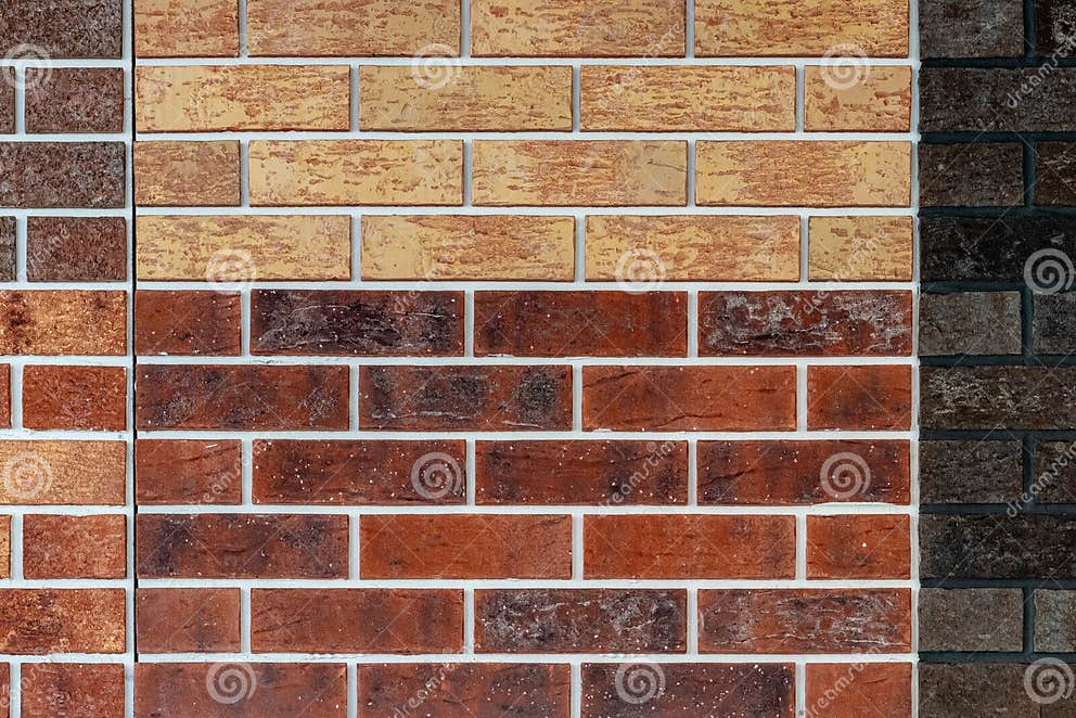 Close Up of Brick Wall, Example of Facing Material. Real Photography ...