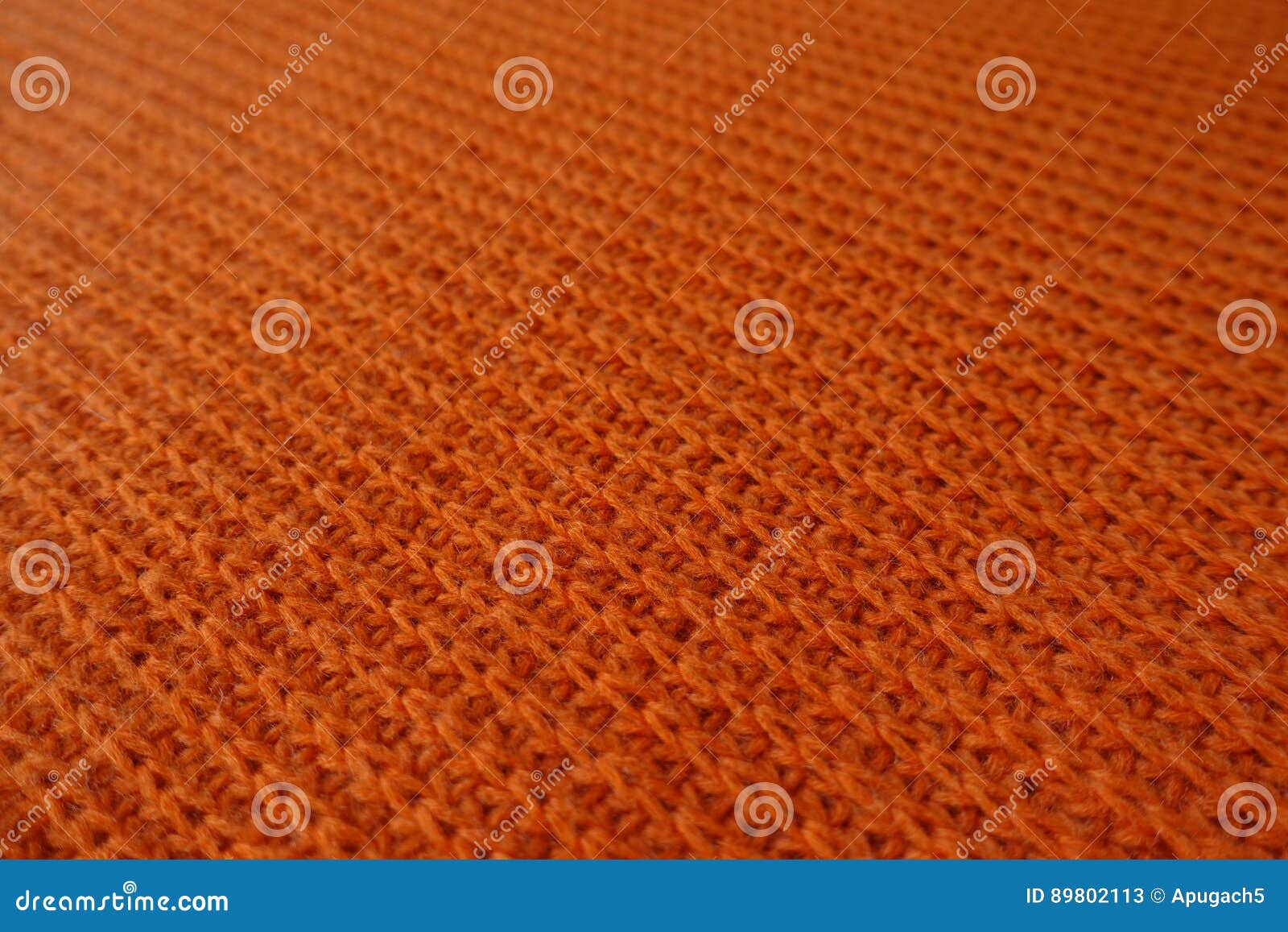 Close-up of Bright Orange Rib Knit Fabric Stock Image - Image of decor ...