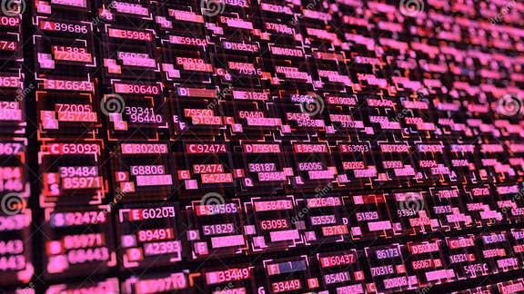 Close Up of Bright Pink Programming Code Rows Changing and Moving on ...