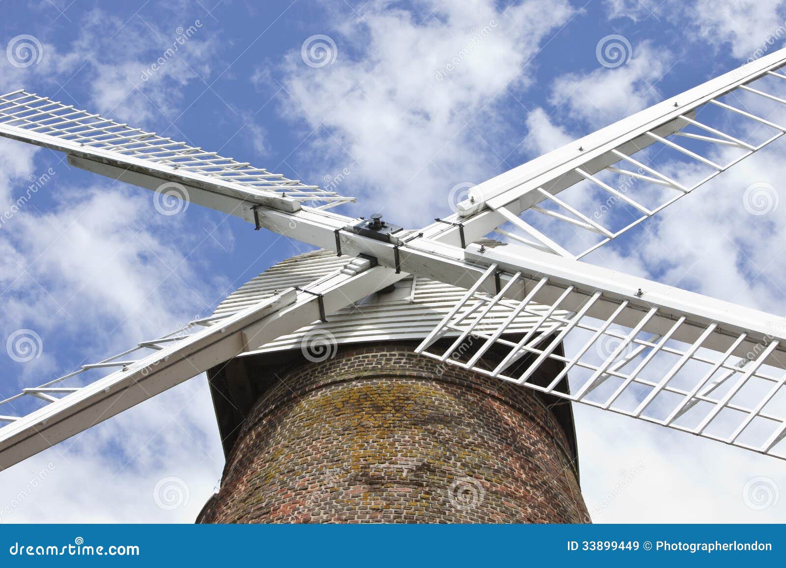 Close-Up of British Windmill Stock Image - Image of heritage, european ...
