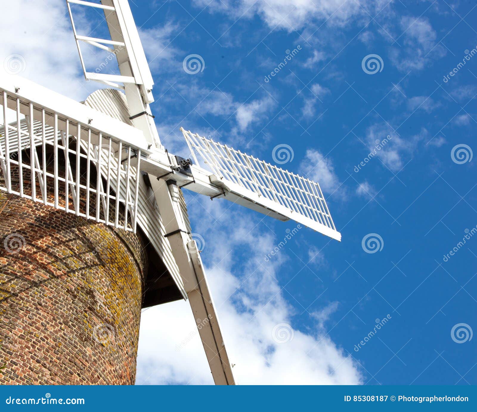 Close-Up of British Windmill Stock Image - Image of england, heritage ...
