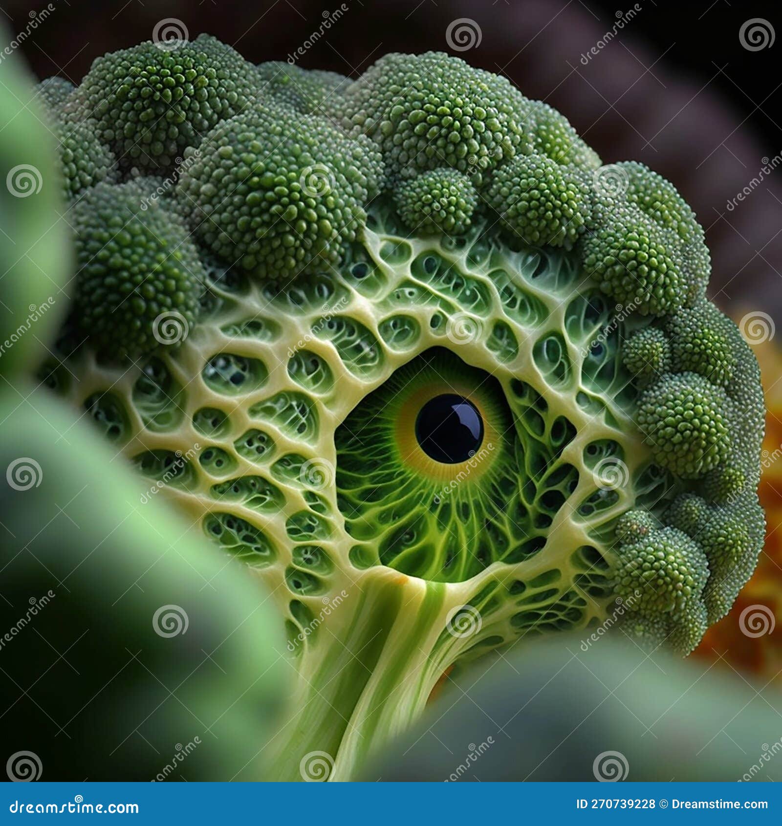 Close up of broccoli stock illustration. Illustration of object - 270739228