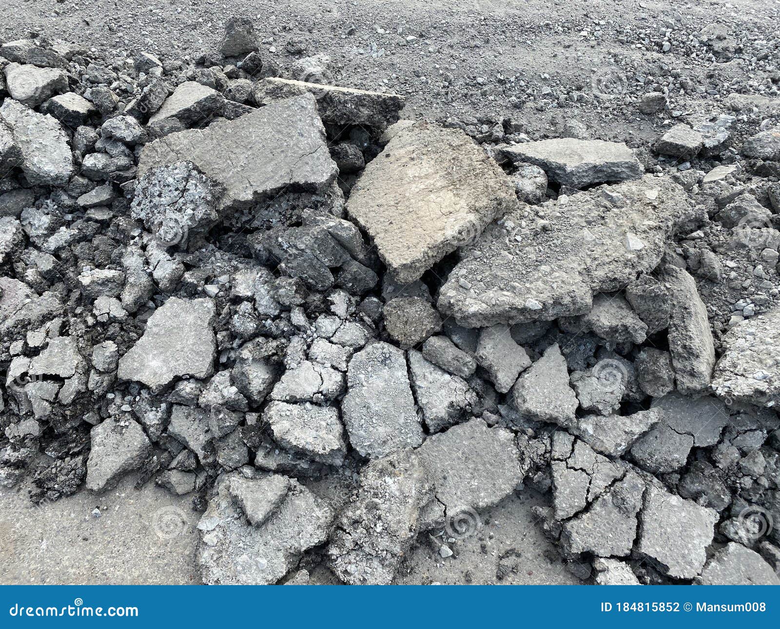 Broken Asphalt Road Texture Stock Photo - Image of outdoor, detail ...