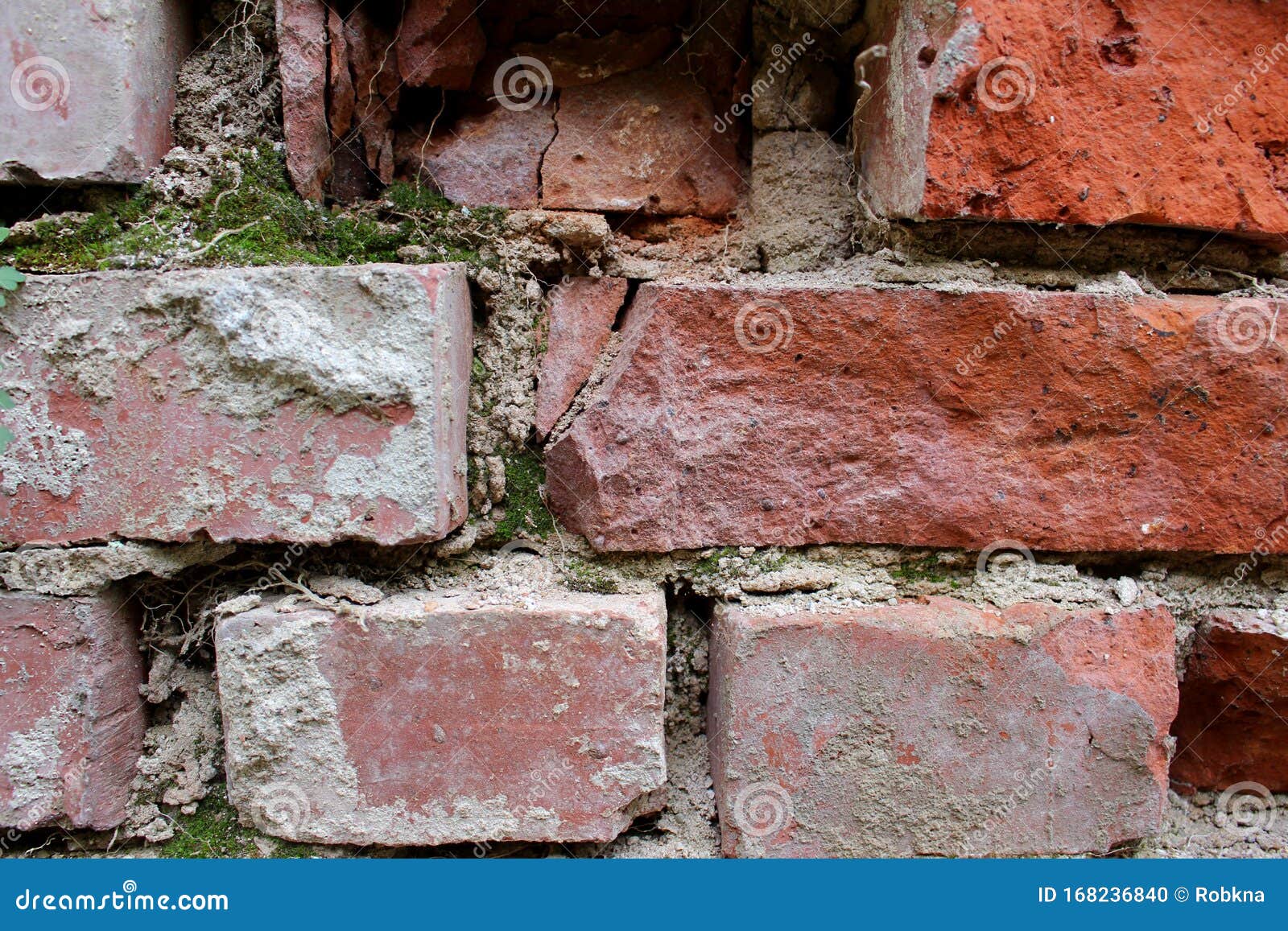 Close up of broken bricks stock photo. Image of industry - 168236840
