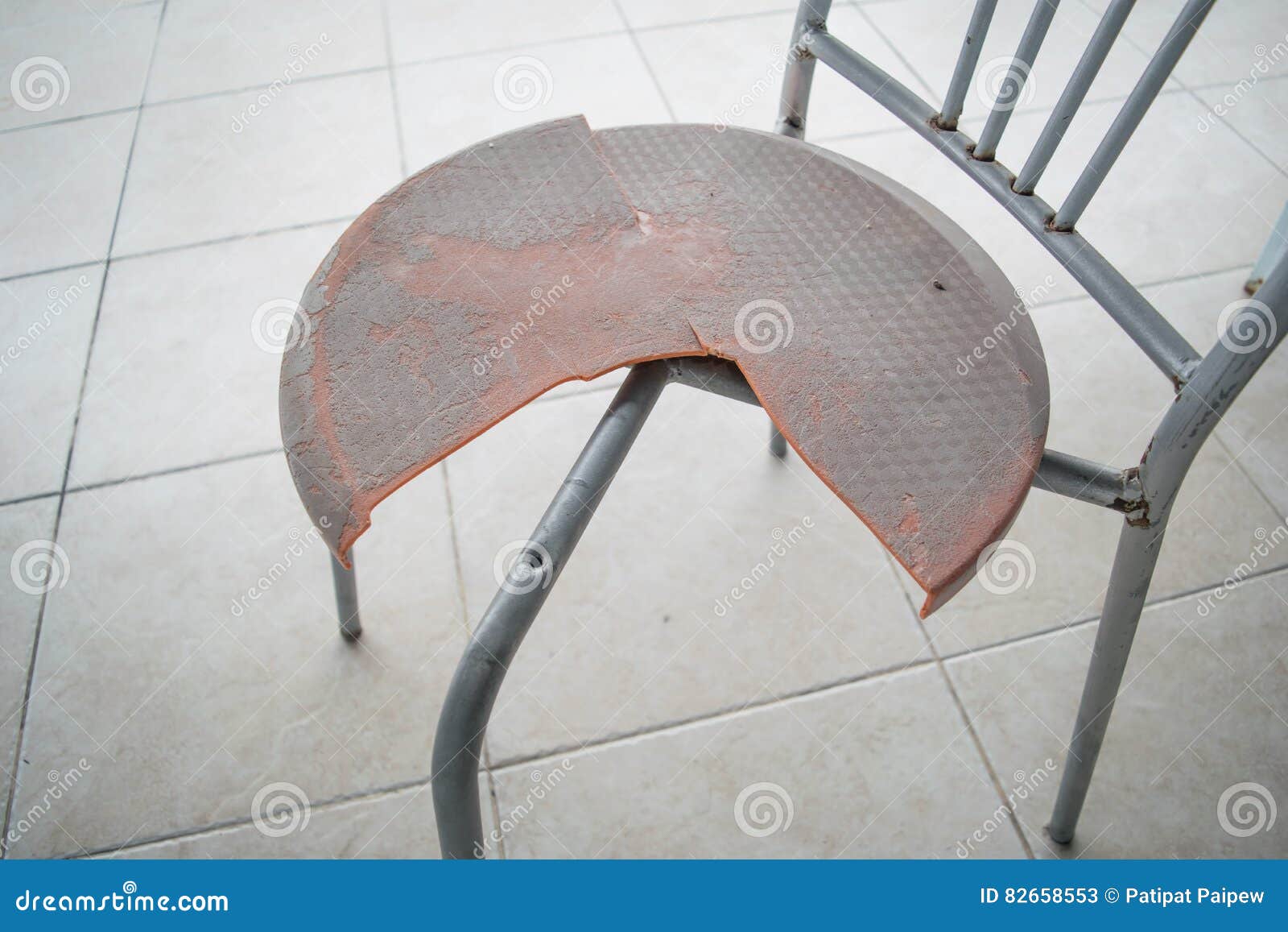 Close up broken chair stock image. Image of plastic, alone - 82658553