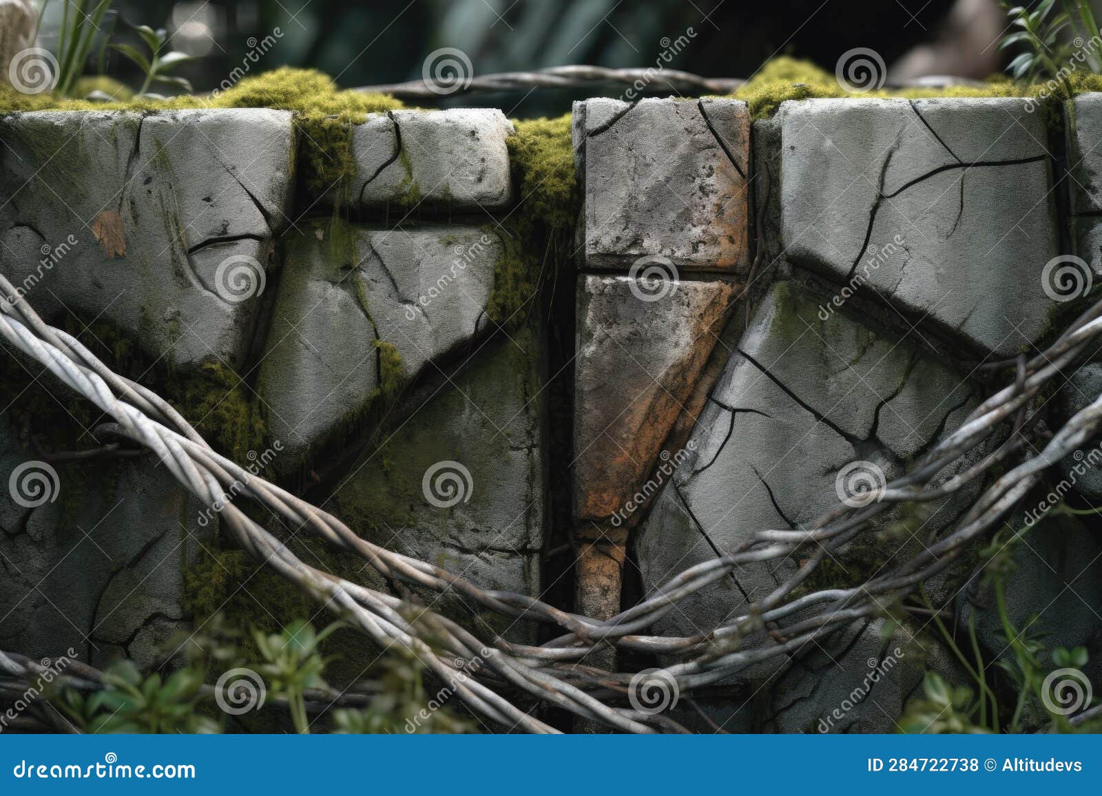 Close-up of Broken Concrete and Rebar Stock Illustration - Illustration ...
