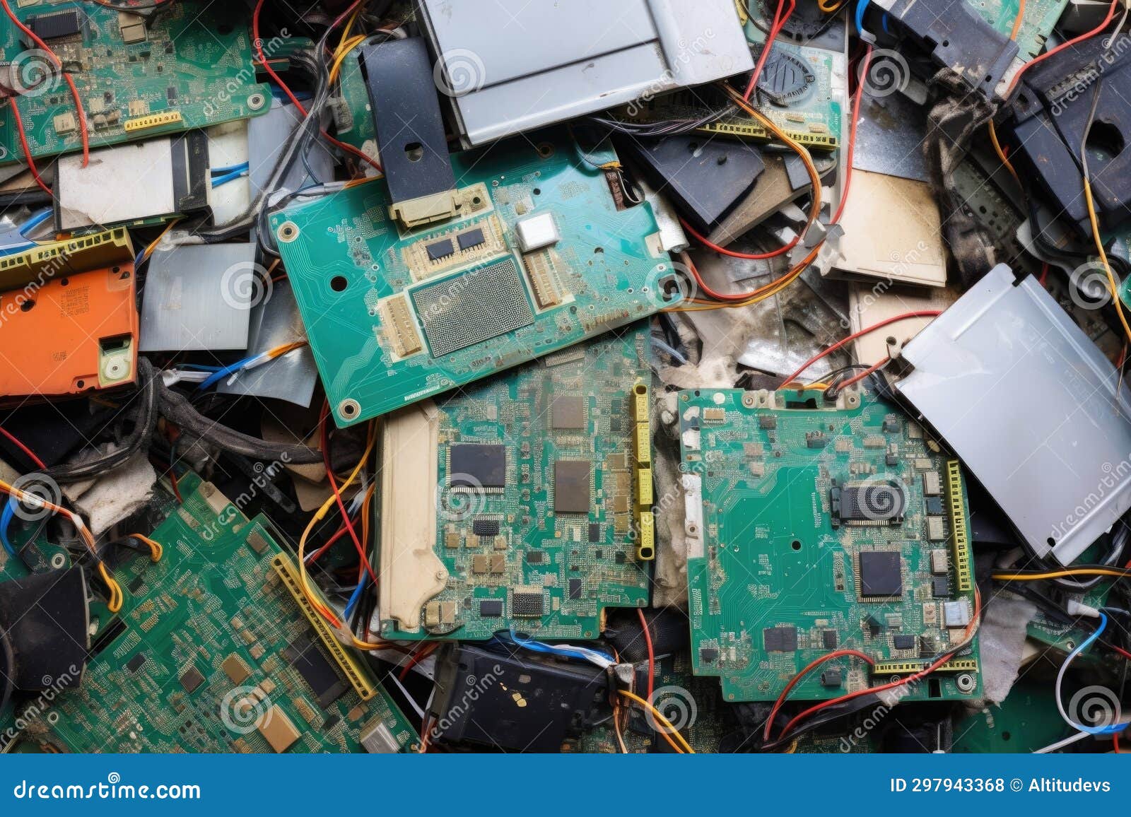 Close Up of a Broken Electronic Device, E-waste Stock Photo - Image of ...