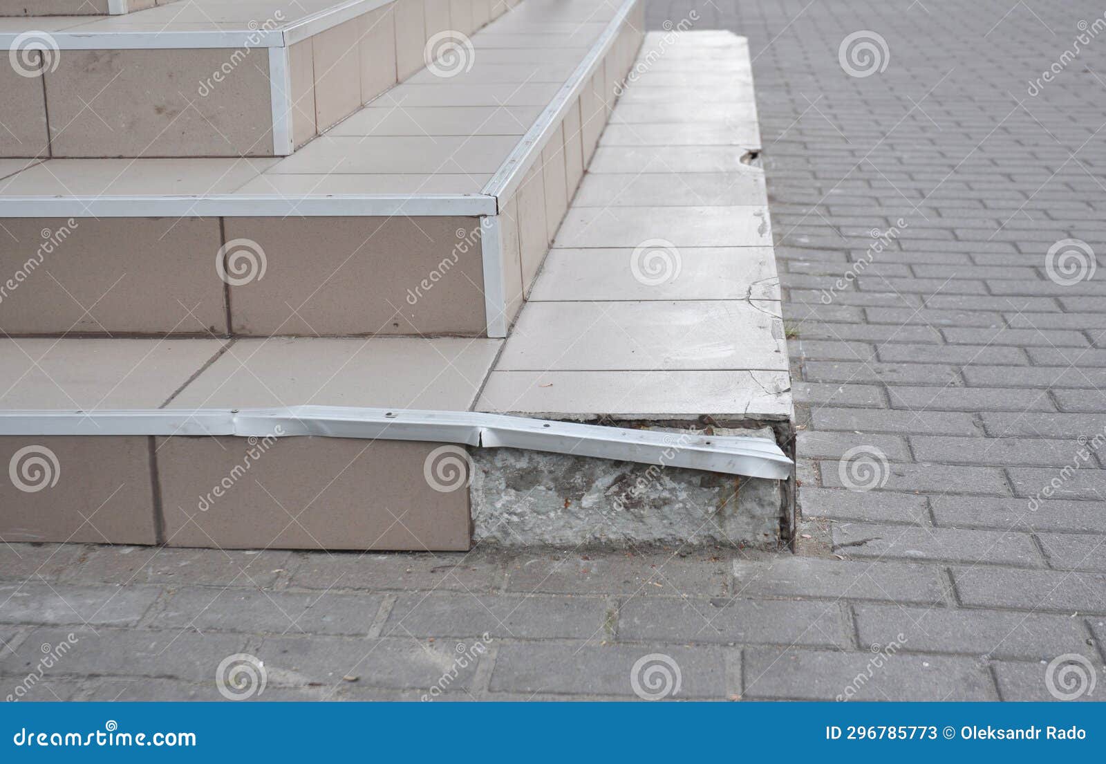 Close Up on Broken Entrance Stairs Stock Image - Image of entrance ...