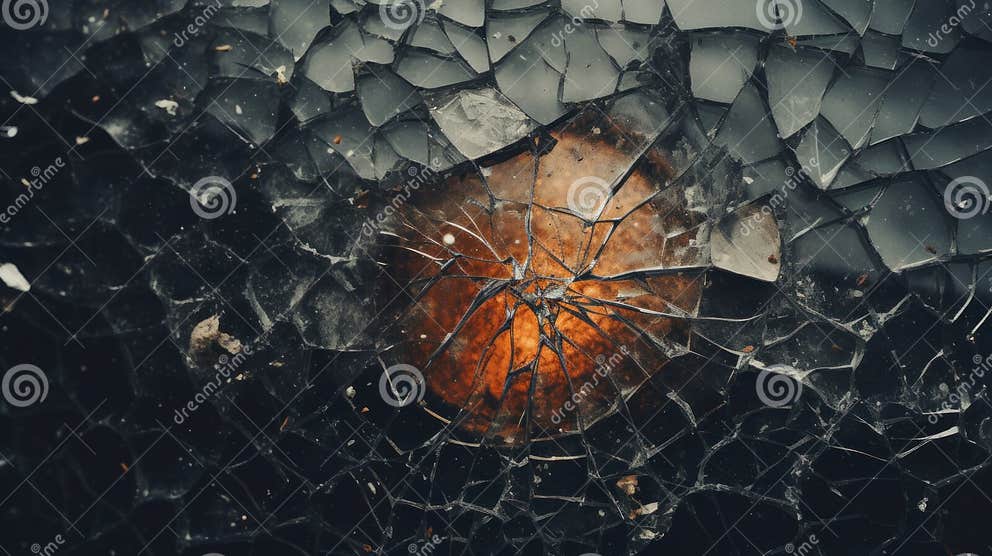A Close Up of a Broken Glass with an Orange Inside, AI Stock Photo ...