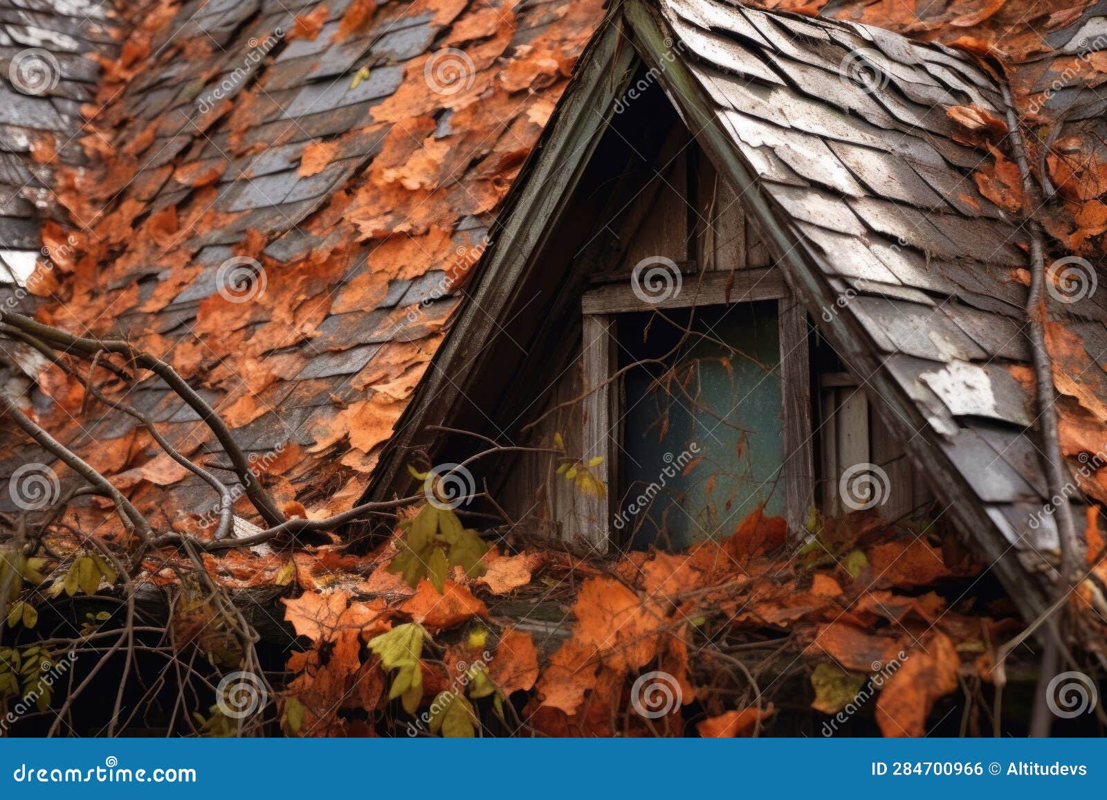 Close-up of Broken Roof Shingles and Debris Stock Photo - Image of ...