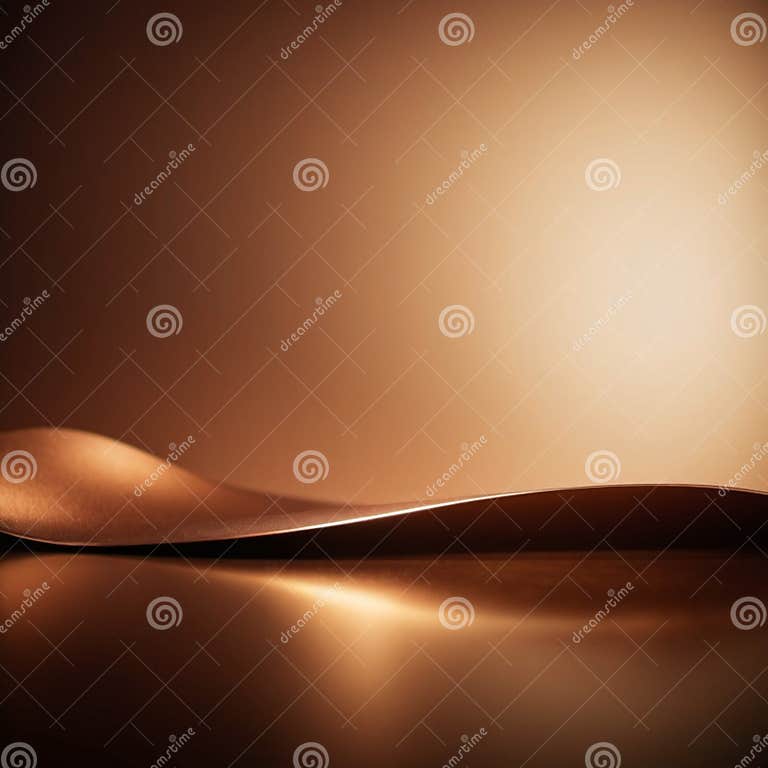 A Close-up of Bronze Surface with a Gradient, Featuring Curved Lines ...
