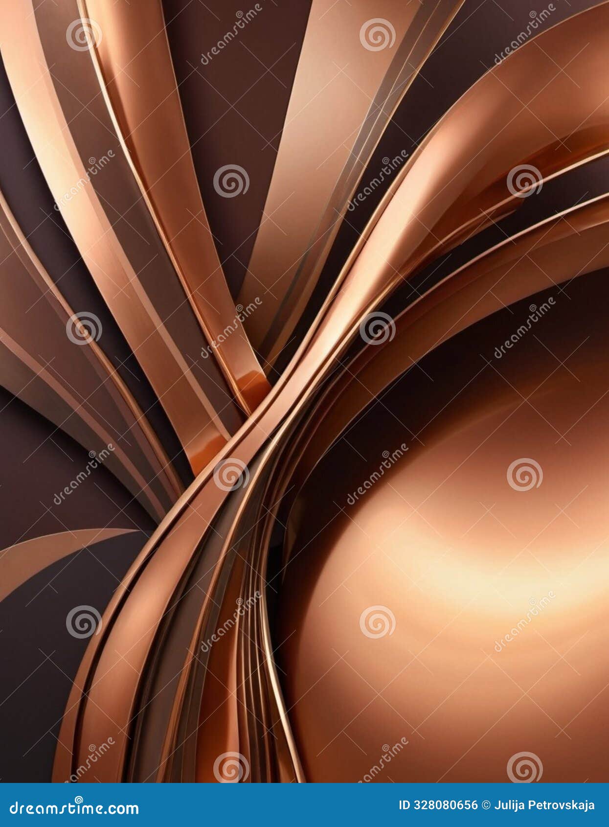 A Close-up of Bronze Surface with a Gradient, Featuring Curved Lines ...