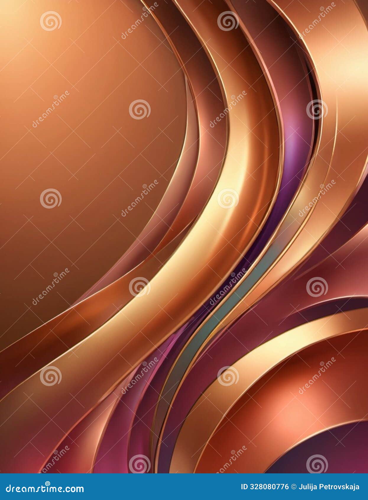 A Close-up of Bronze Surface with a Gradient, Featuring Curved Lines ...