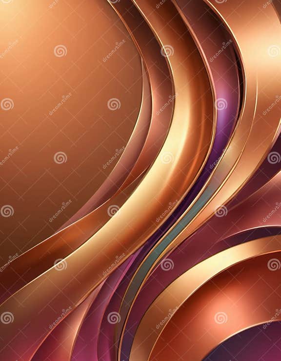 A Close-up of Bronze Surface with a Gradient, Featuring Curved Lines ...