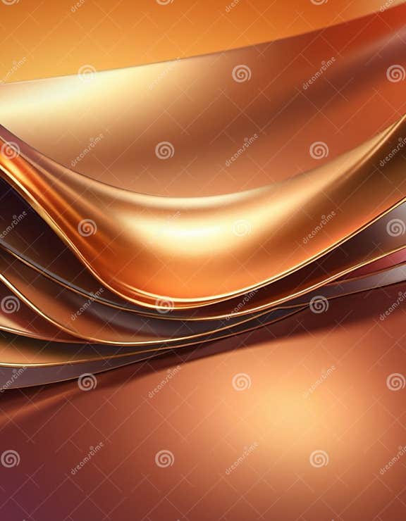 A Close-up of Bronze Surface with a Gradient, Featuring Curved Lines ...