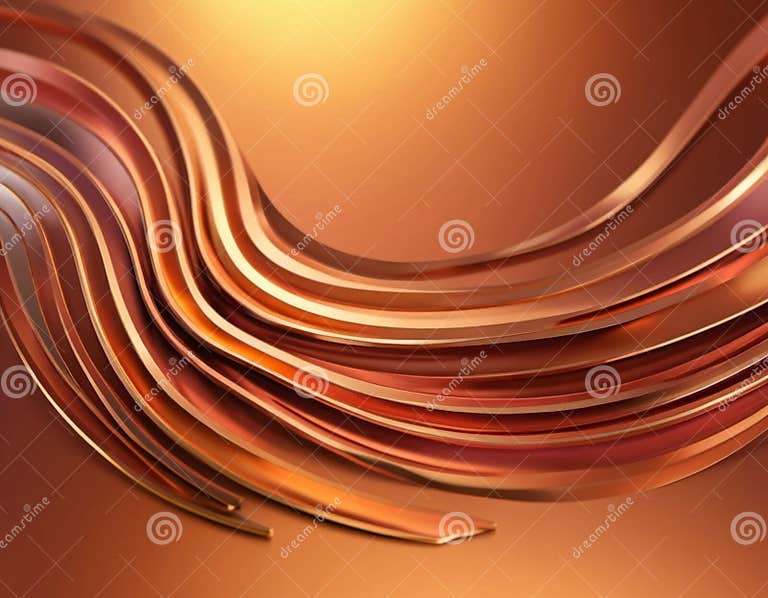 A Close-up of Bronze Surface with a Gradient, Featuring Curved Lines ...