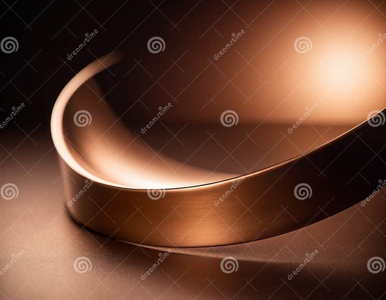 A Close-up of Bronze Surface with a Gradient, Featuring Curved Lines ...