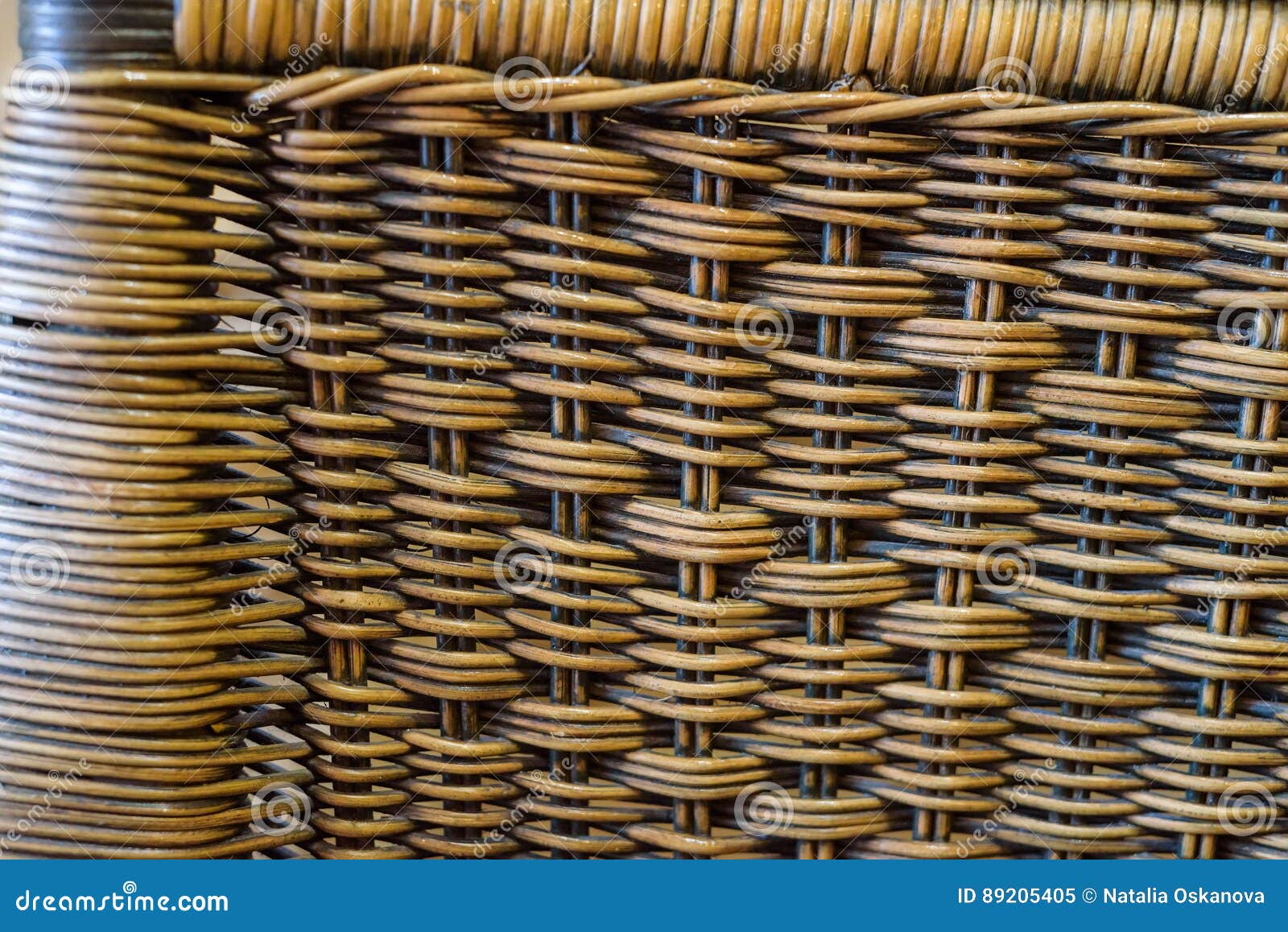Close Up Brown Bamboo Basket Texture Background Stock Image - Image of ...