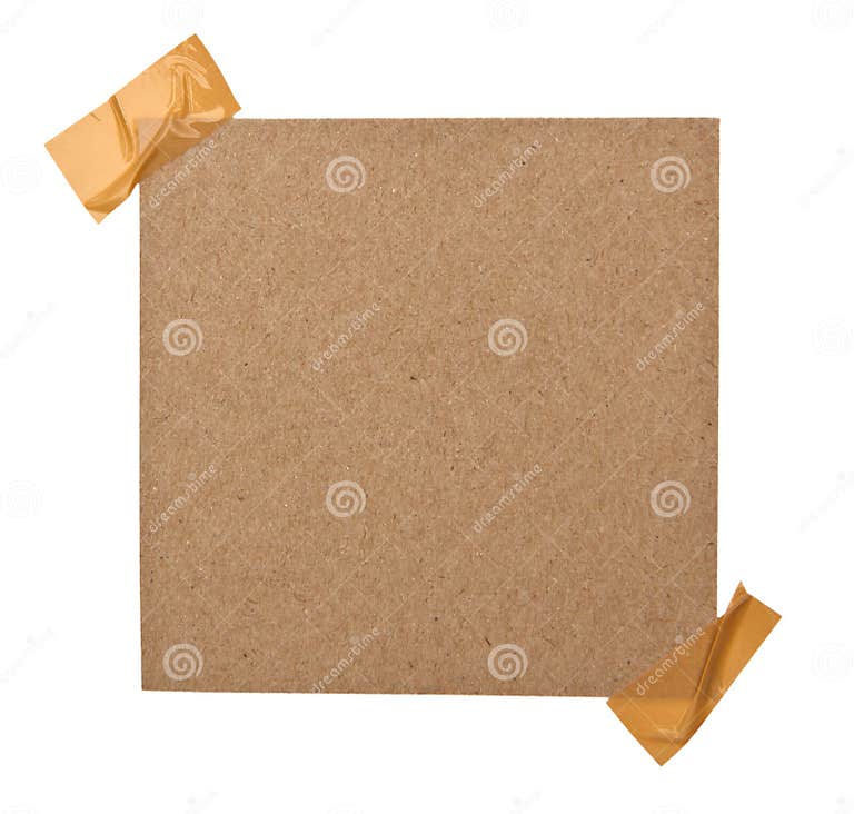 Close Up of a Brown Note Paper Stock Image - Image of message, board ...