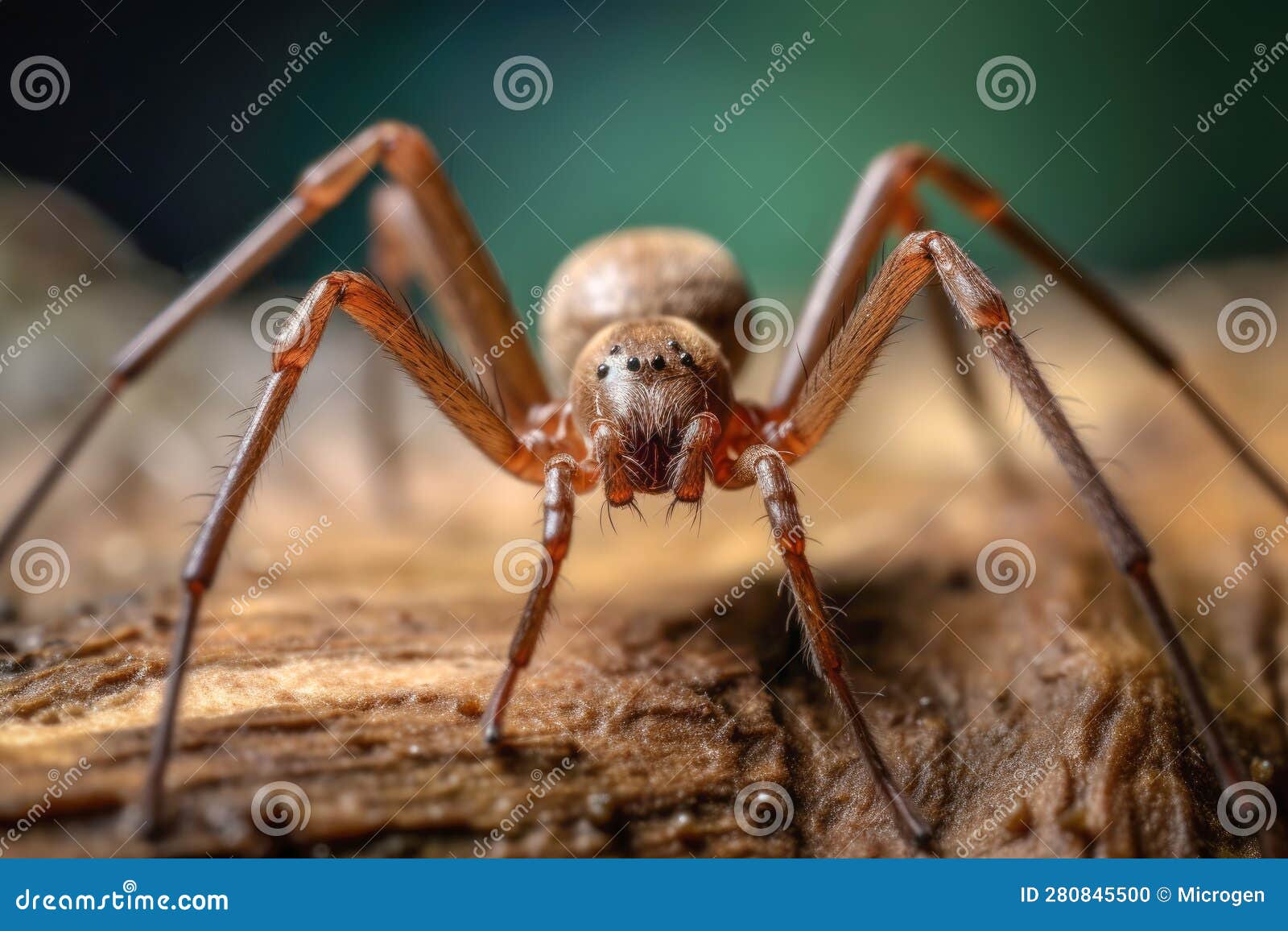 Close-up of Brown Recluse Spider Stock Illustration - Illustration of ...