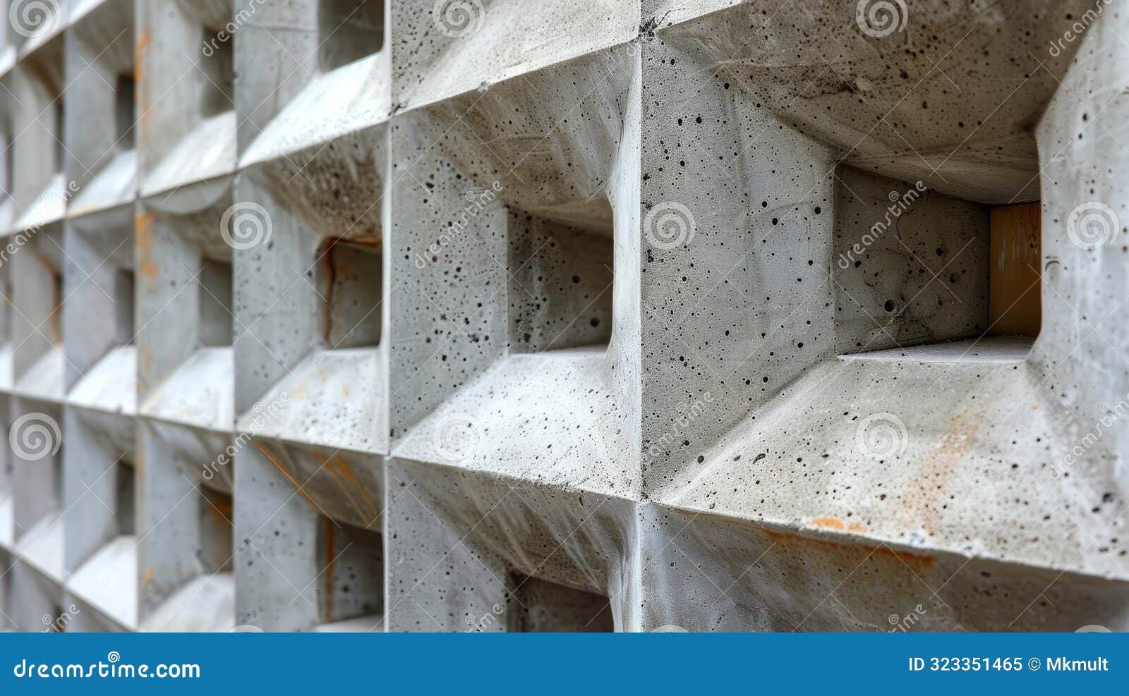 Close-up of Brutalism Architecture with Concrete Tiles Stock Image ...